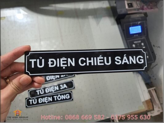Tem tủ điện mica giá rẻ - Xưởng in tem mica lấy ngay - 0868669582